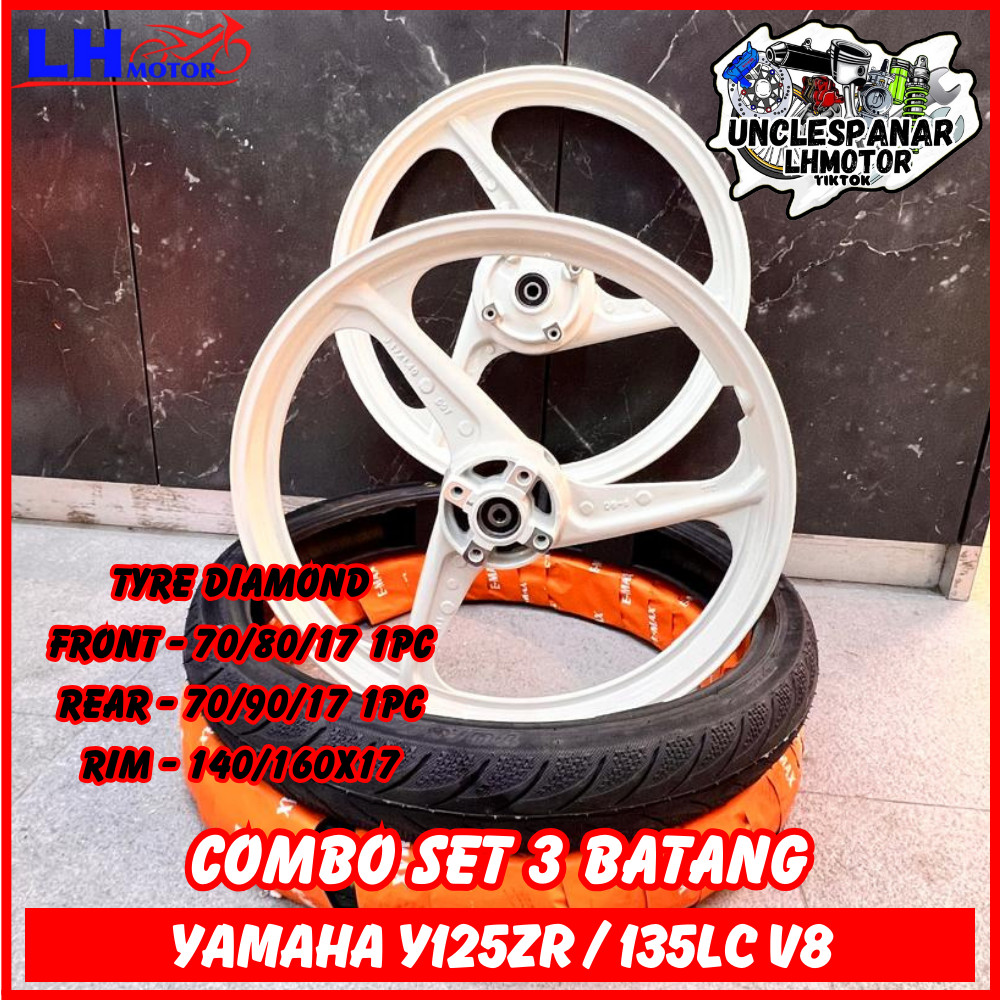 SPORT RIM 3 BATANG ENKEI COMBO SET Y15ZR Y16ZR LC135V8 LC135FI Y125ZR Unclespanar | Lhmotor ...