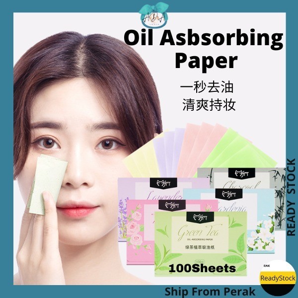 AIDA Face Oil Absorbing Paper 100pcs Small Fresh Natural Linen Oily ...