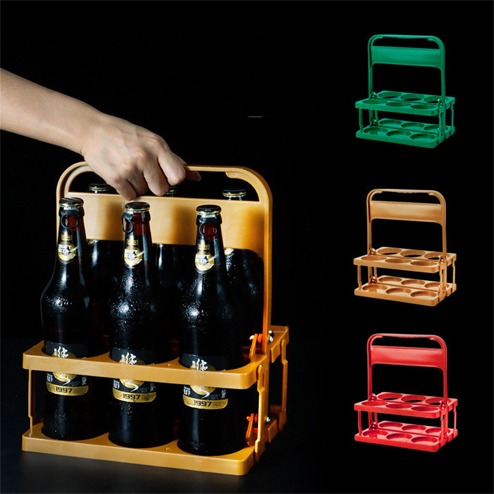 [New Arrival]Foldable Drink Carrier Plastic Beverage Carrier 6-holes ...