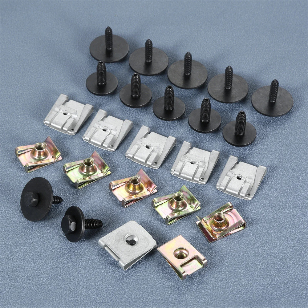 24 Car Engine Under Cover Fixing Clips Screw Fasteners For Mercedes E ...