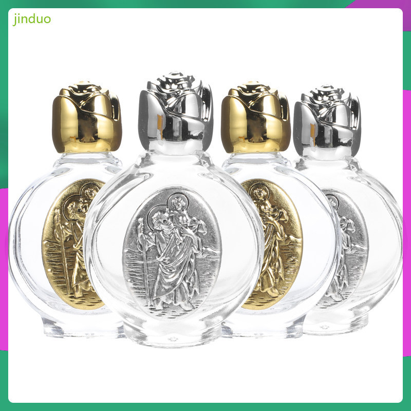 Embossed Holy Water Bottle Wedding Flask Travel Exorcism Blessing Glass ...