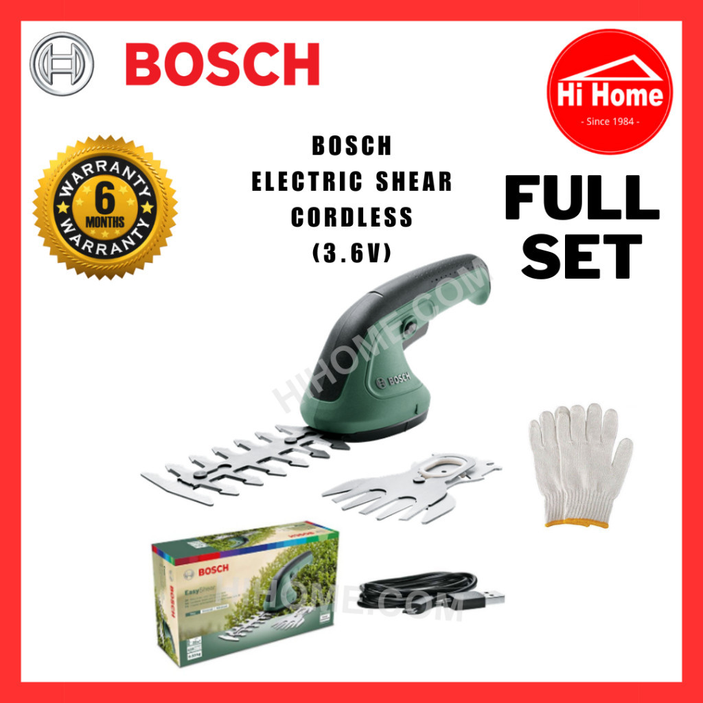 Bosch 3.6V Easy Shear Cordless Grass Shear Pruning Shears Grass Cutter ...