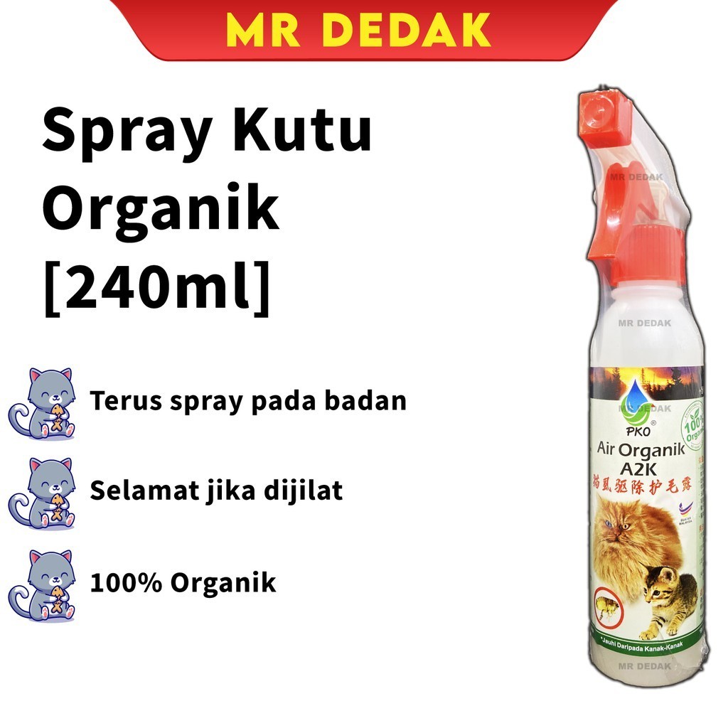 [240ml] [PKO] Spray Kutu Organik Untuk Kucing,Arnab dan Haiwan ...