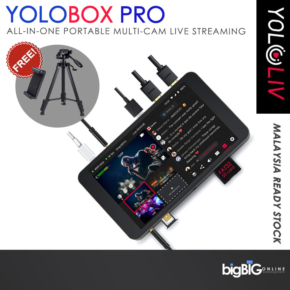 YoloLiv YoloBox Pro All-in-one Portable Multi-Cam Live Streaming Studio ...