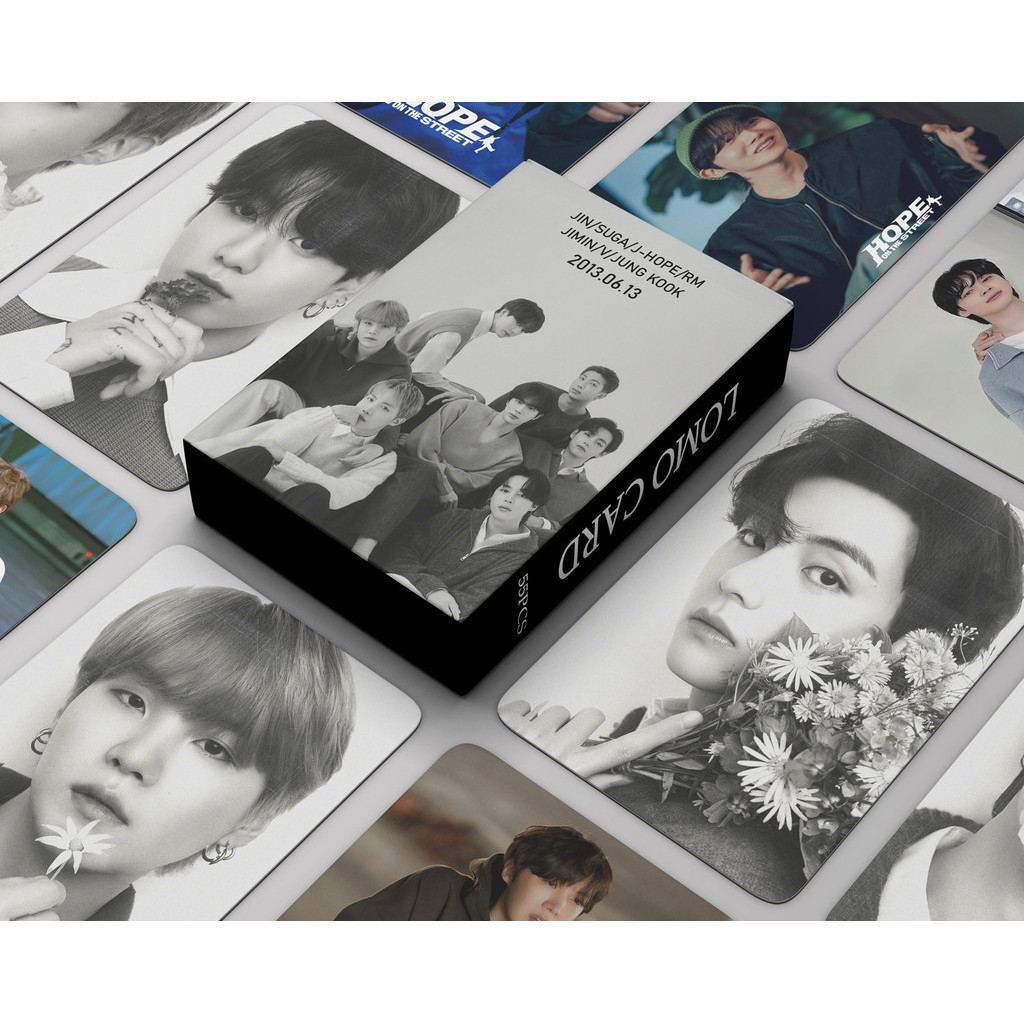 KPOP 55pcs/BOX BTS POP-UP : MONOCHROME Album Lomo Cards Bangtan Boys ...