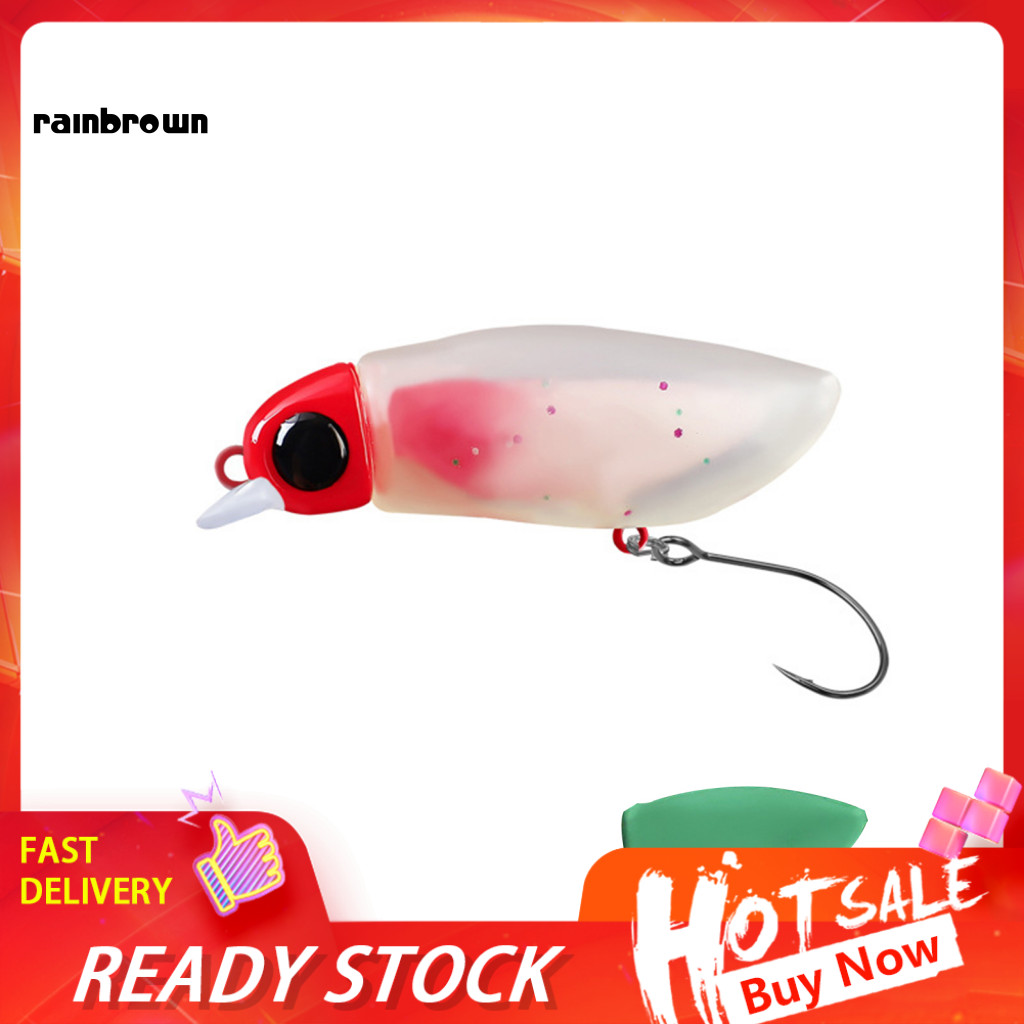 Silent Water Entry Fishing Lure Soft Shell Fishing Bait Glow-in-the ...