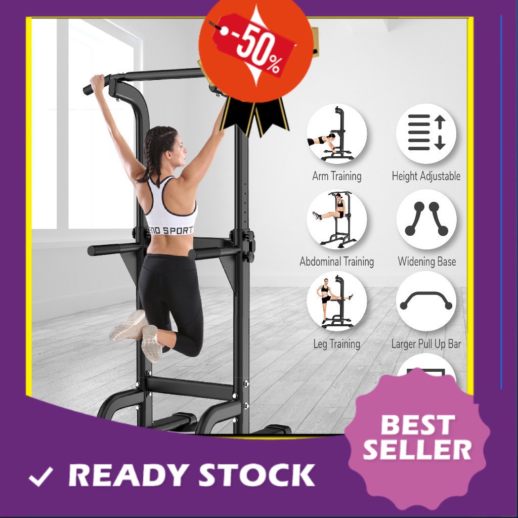KL STORE Pull Up Bar Multi function Adjustable Power Chin Up Tower ...