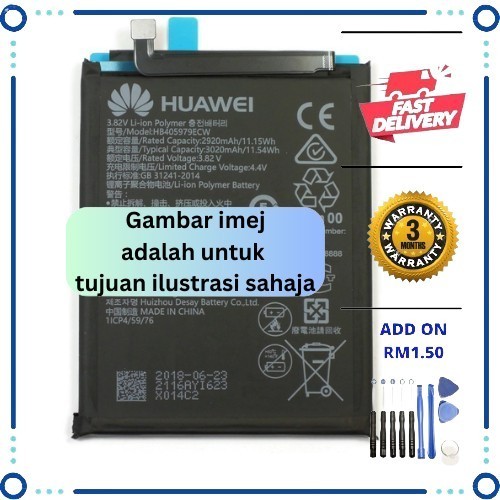 BATTERY HN 6A PRO DLI-L42 / HW Y5 PRIME 2018 ( Y5 2018 ) DUA-L21 / HW ...