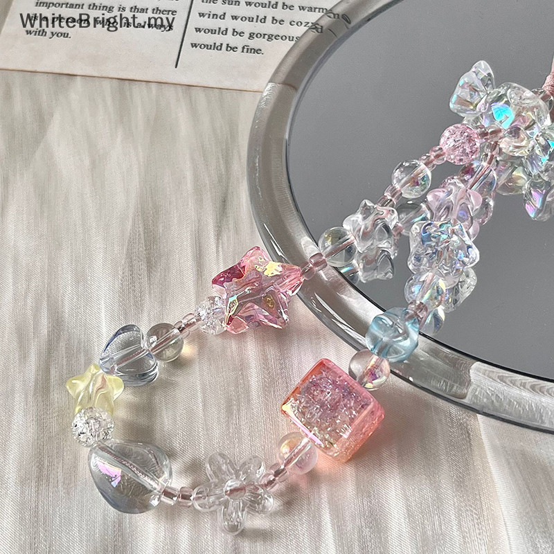 # New Styles # Cute Transparent Candy Pendant Phone Chain Charm Strap ...