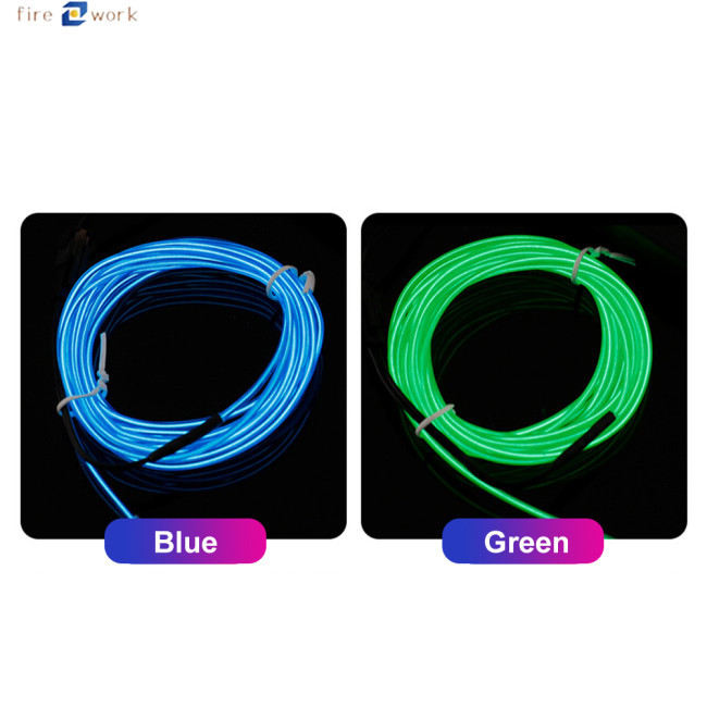 Exclusive Deal!! EL Wire 16.4ft/5m 3V Portable Battery Powered Neon ...