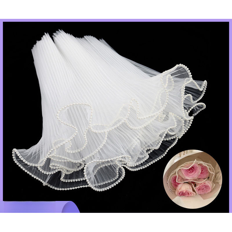[CHEN] Bouquet Flowers Wave Gauze Wrapped Flower Material Gauze Gift ...