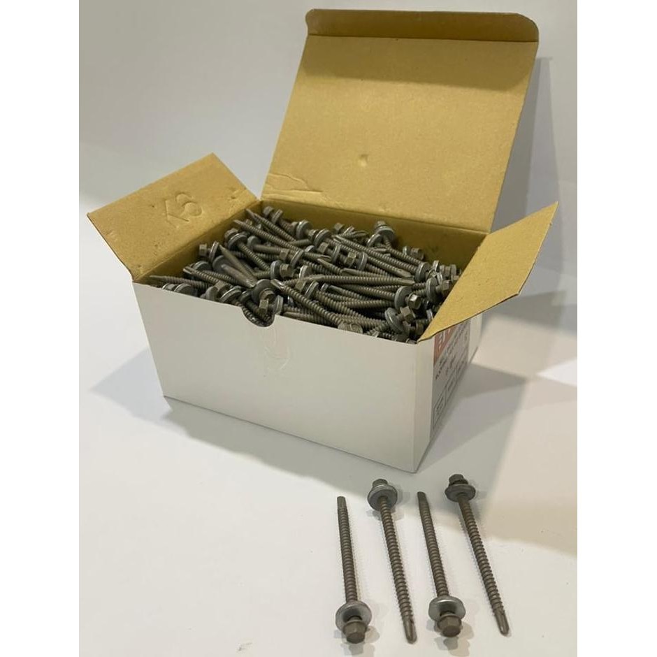 #12 X 3" Self-Drilling ROOFING SCREW with Grey EPDM 2.5 mm washer ...