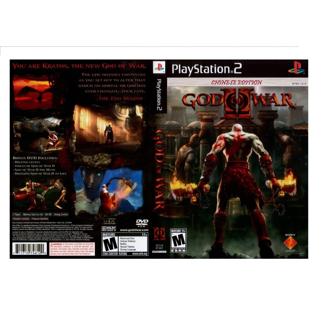 （PS2 Games CD DVD）PS2 God of War 2 (Chinese) (Dvd Game) | Shopee Malaysia