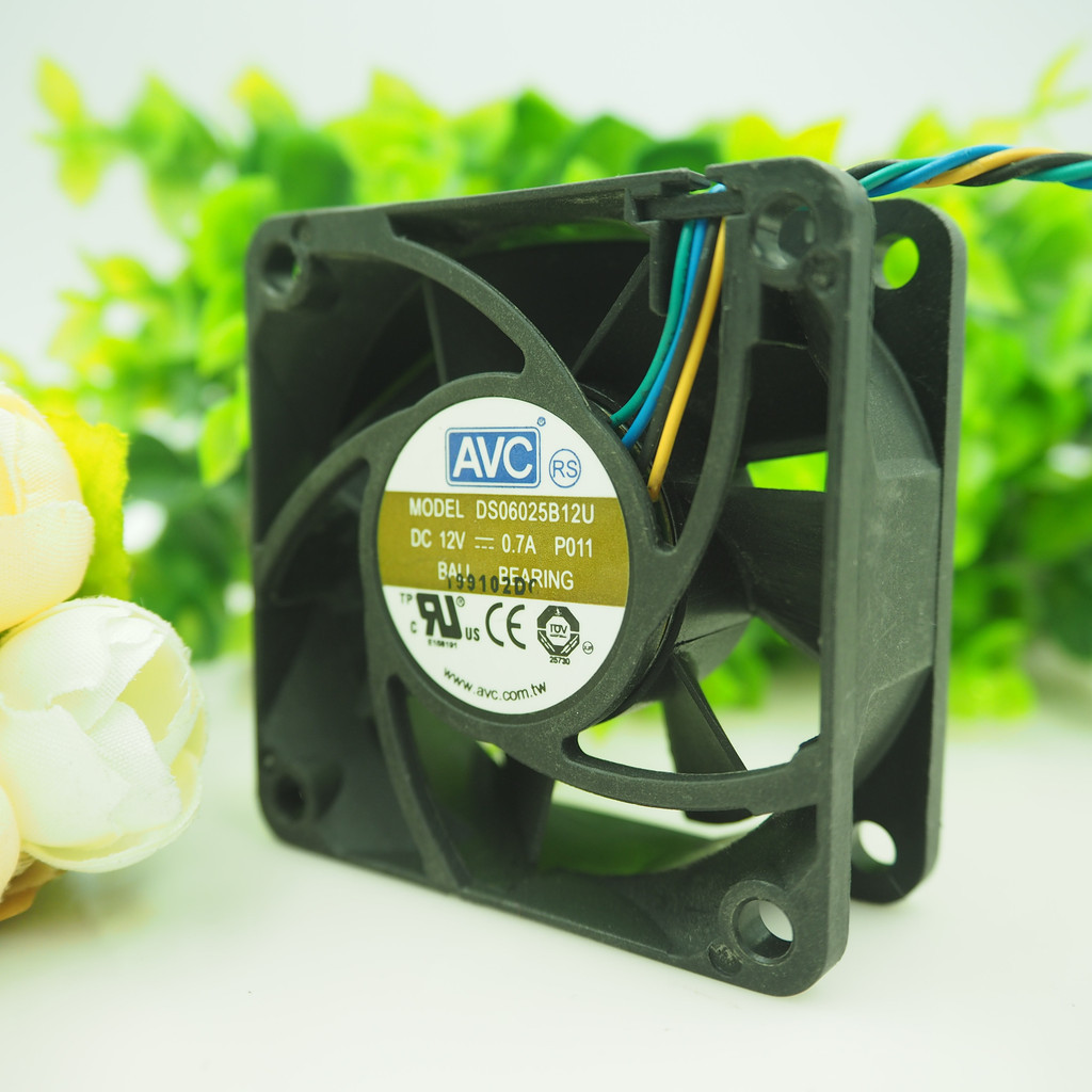 Original AVC 6025 12V 0.7A DS06025B12U P021 4 Wire Cooling Fan Double Ball | Shopee Malaysia