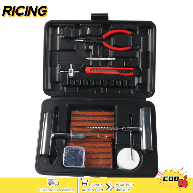 RAM 70 Piece Tire Puncture Repair Kit Heavy Duty Flat Tire Puncture ...
