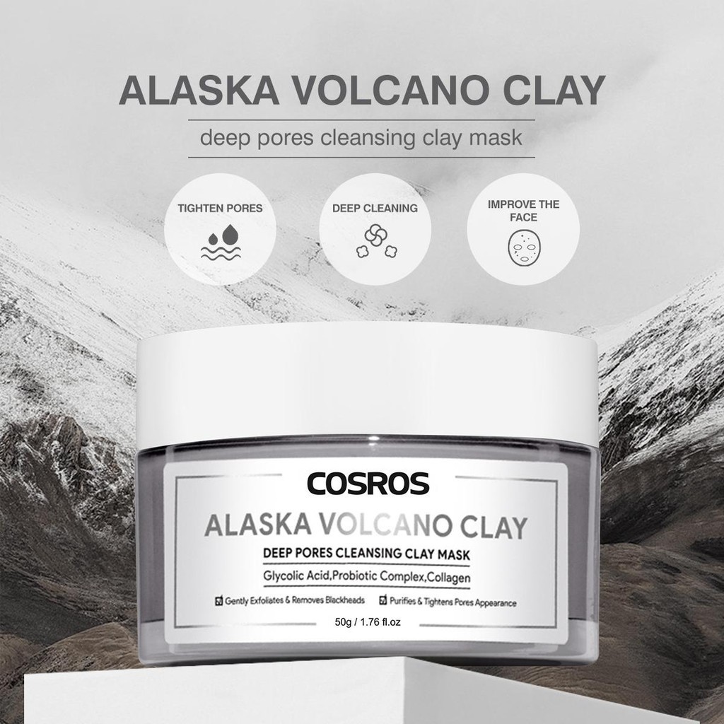 COSROS Alaska Volcano Clay Deep Pores Cleansing Mask 50g Volcanic Mud ...