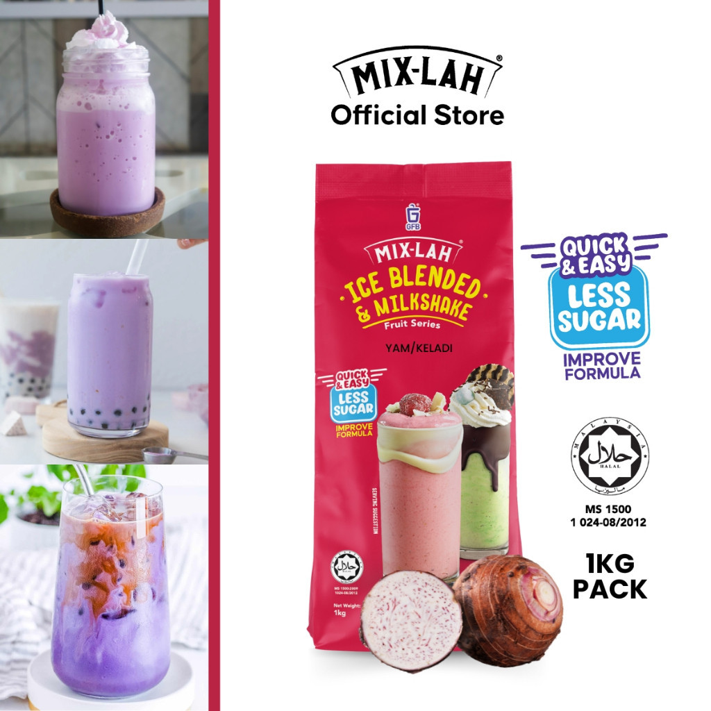 MIX-LAH Yam Taro/ Keladi Ice blended Milkshake Powder 芋头奶茶冰沙粉 Serbuk ...