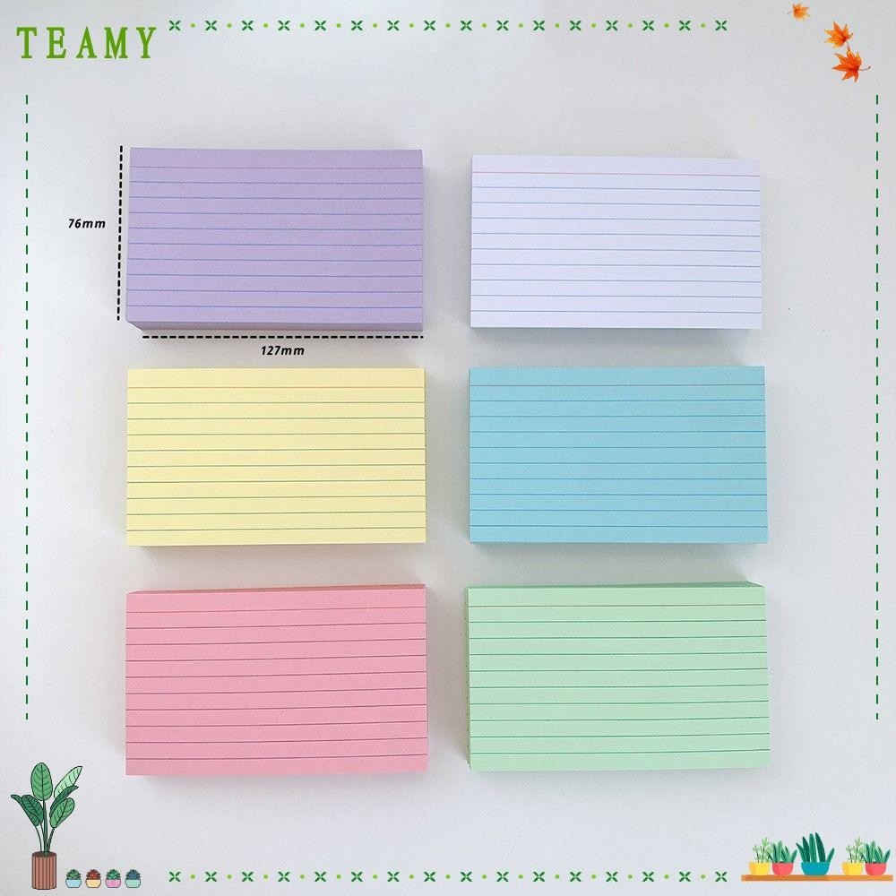 TEAMY Notepad, Colorful Horizontal Line Index Cards, Creative DIY Memo ...
