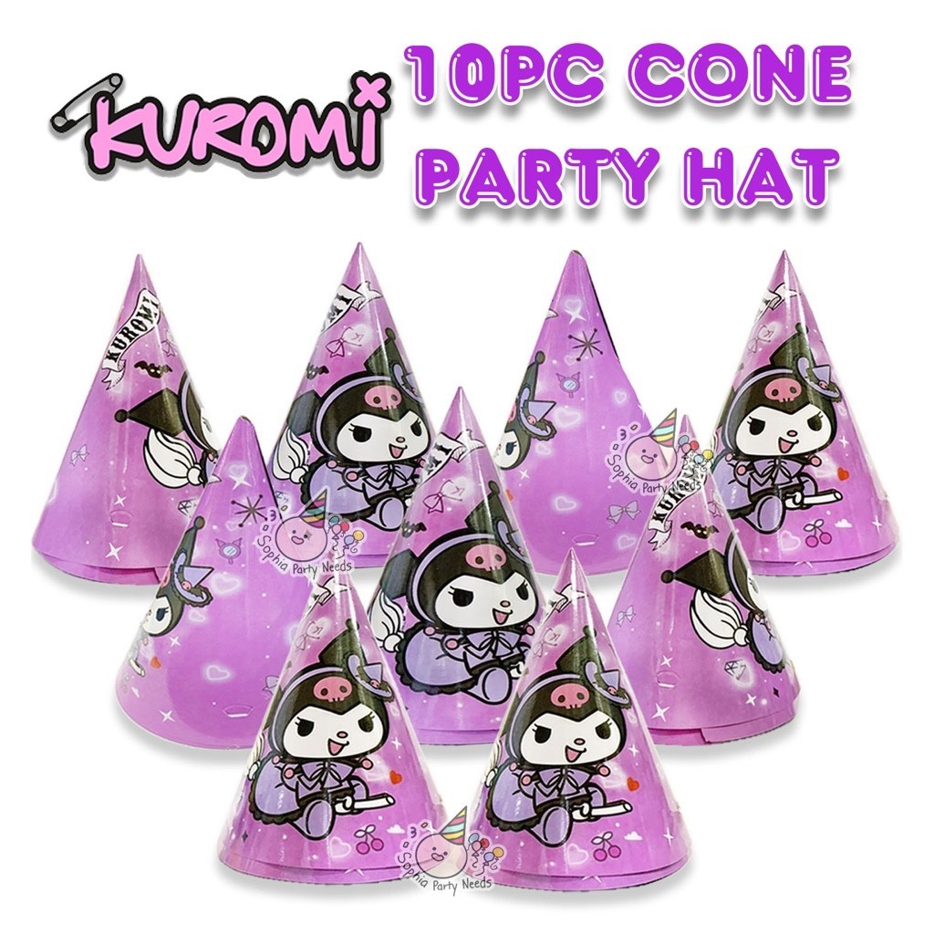 Kuromi Design Party hat 20cm Cone Shape (10pc) | Shopee Malaysia