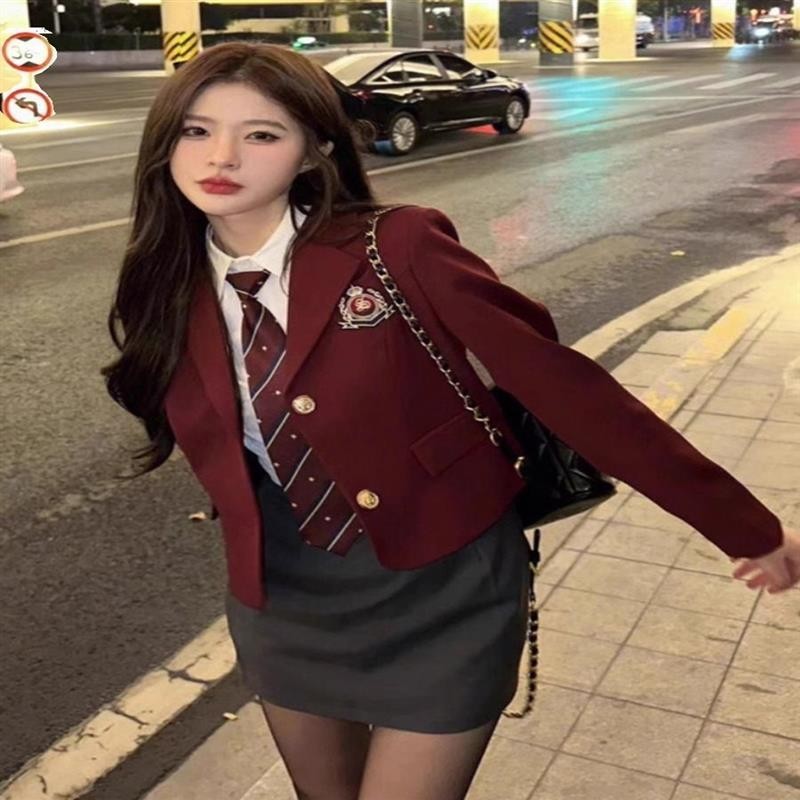 Little yoyo yoyo Korean Uniform College Set jk Suit Jacket Disney ...