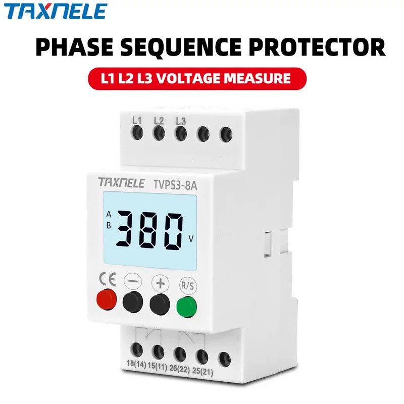 3 Phase Din rail Voltage Monitoring Sequence Protection Relay ...