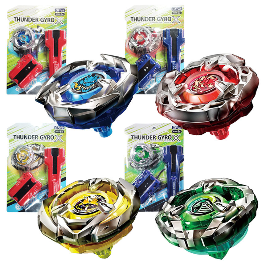 Beyblade Thunder Gyro X Gyroscope Series G5 Ripcord Launcher + Grip Spinning Fighting Battling ...