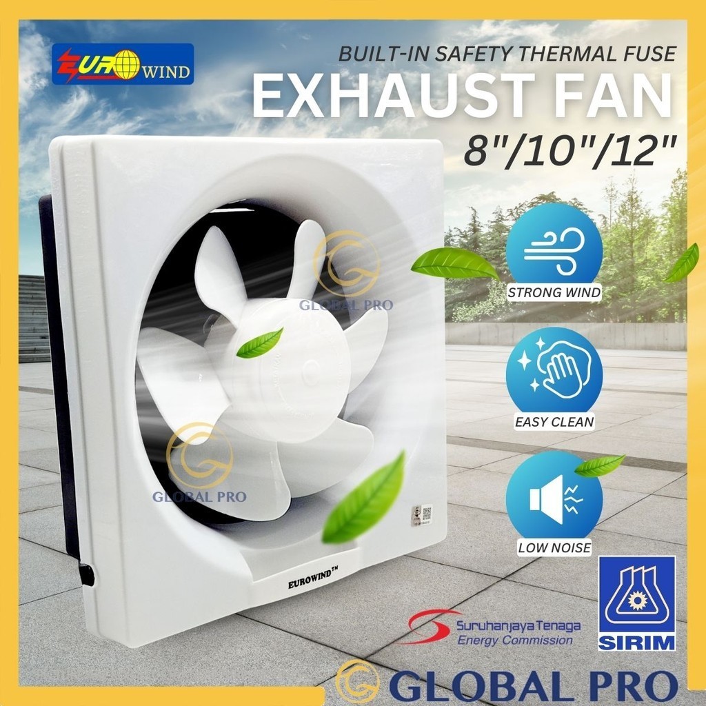 SIRIM EUROWIND Exhaust Fan Through-wall Installation Ventilation Fan ...