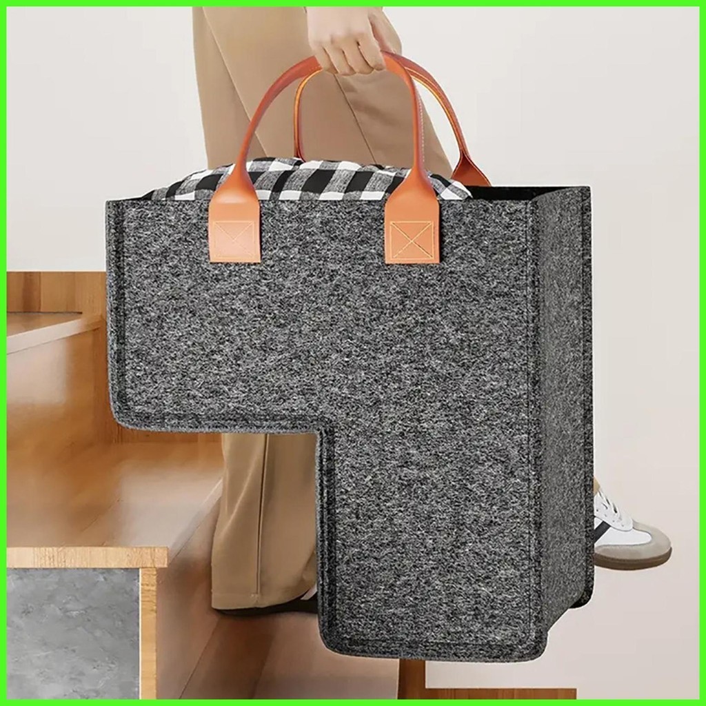 Stairs Basket Organizer L-Shaped Stair Storage Organizer Staircase ...