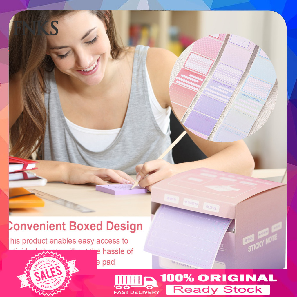 [Ready stock] Adhesive Sticky Notes Sticky Notes with Pull-out Tape 256 ...