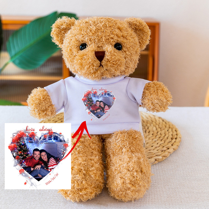 A unique custom gift plush teddy bear doll， Birthday gifts, anniversary ...