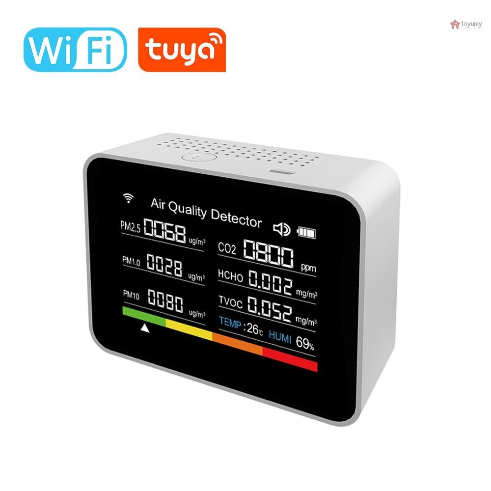 13 in 1 Tuya WIFI Intelligent Air Quality Monitor Indoor CO2 Detector ...