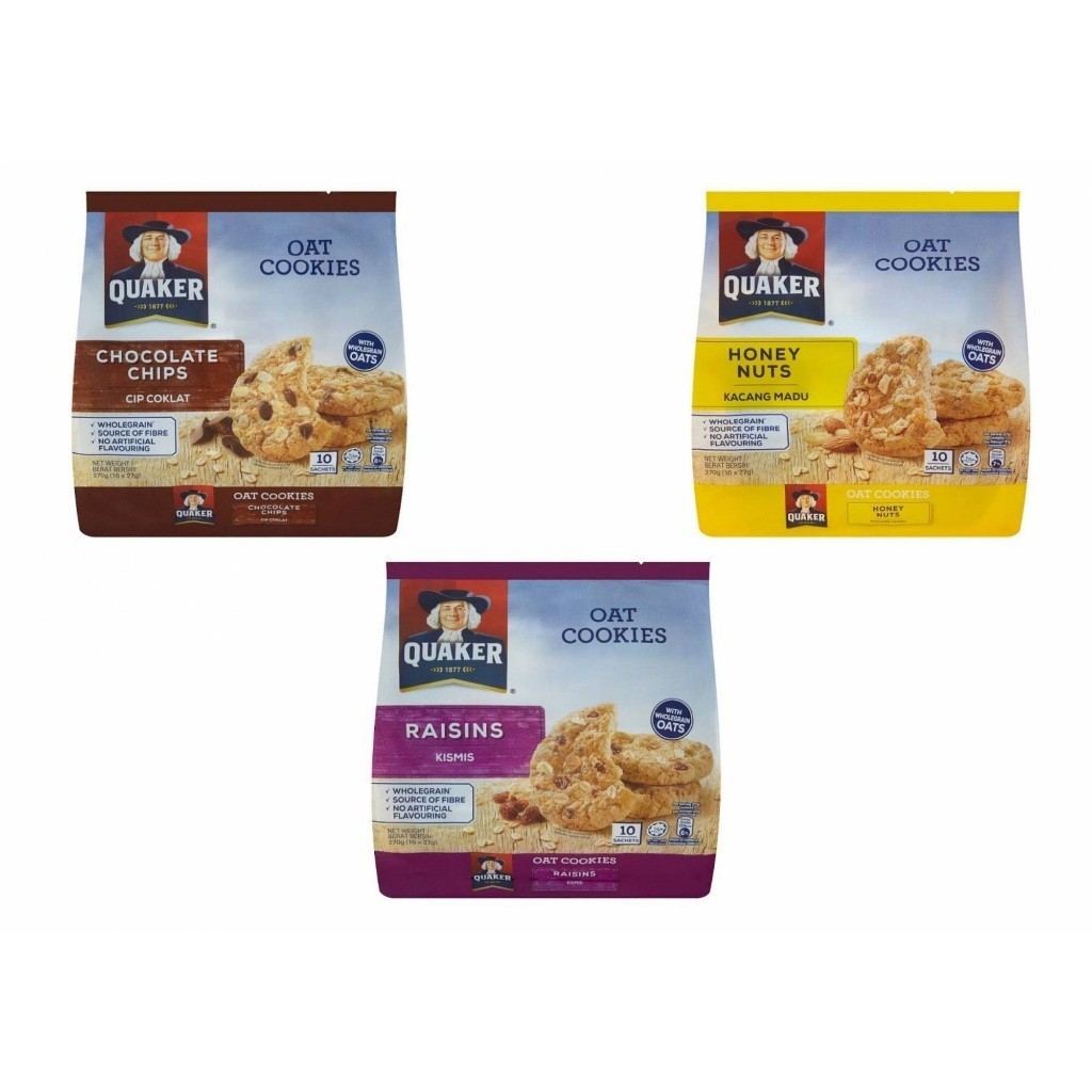 QUAKER OAT ASSORTED HEALTHY CEREAL COOKIES (10X25G) INDIVIDIAL ...