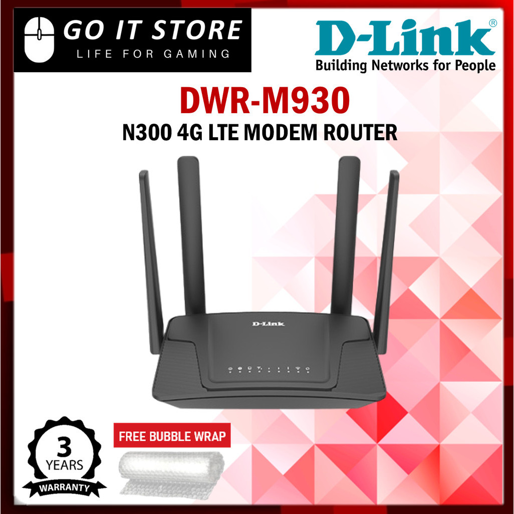 D-LINK DWR-M930 4G LTE WIFI N300 MODEM ROUTER | Shopee Malaysia