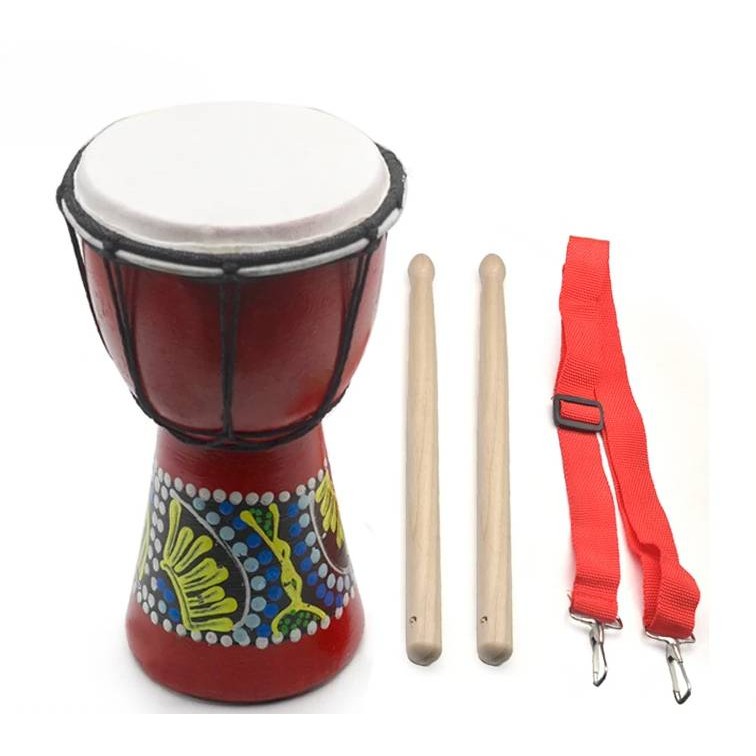 African Djembe 4 Inch Percussion Hand Drum For Sale Wooden Jambe ...
