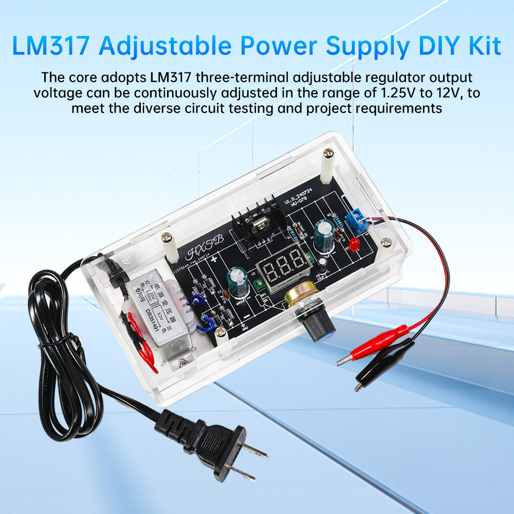 LM317 Adjustable Power Supply DIY Kit DC Regulated Power Supply Module ...