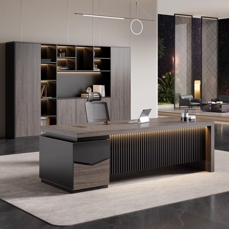 2025 Boss Office Desk Simple Modern Single Desk Financial Desk ...