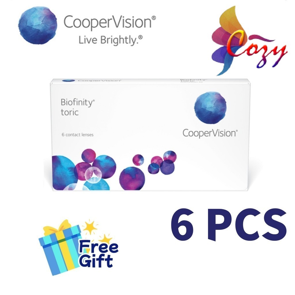 (6 PCS) Cooper Vision Biofinity Toric Astigmatism Lens Monthly ...