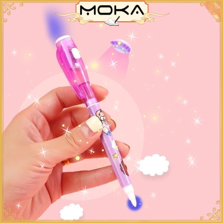 Moka PULPEN MAGIC INVISIBLE UV LIGHT / TRANSPARENT INK PEN SINAR UV ...