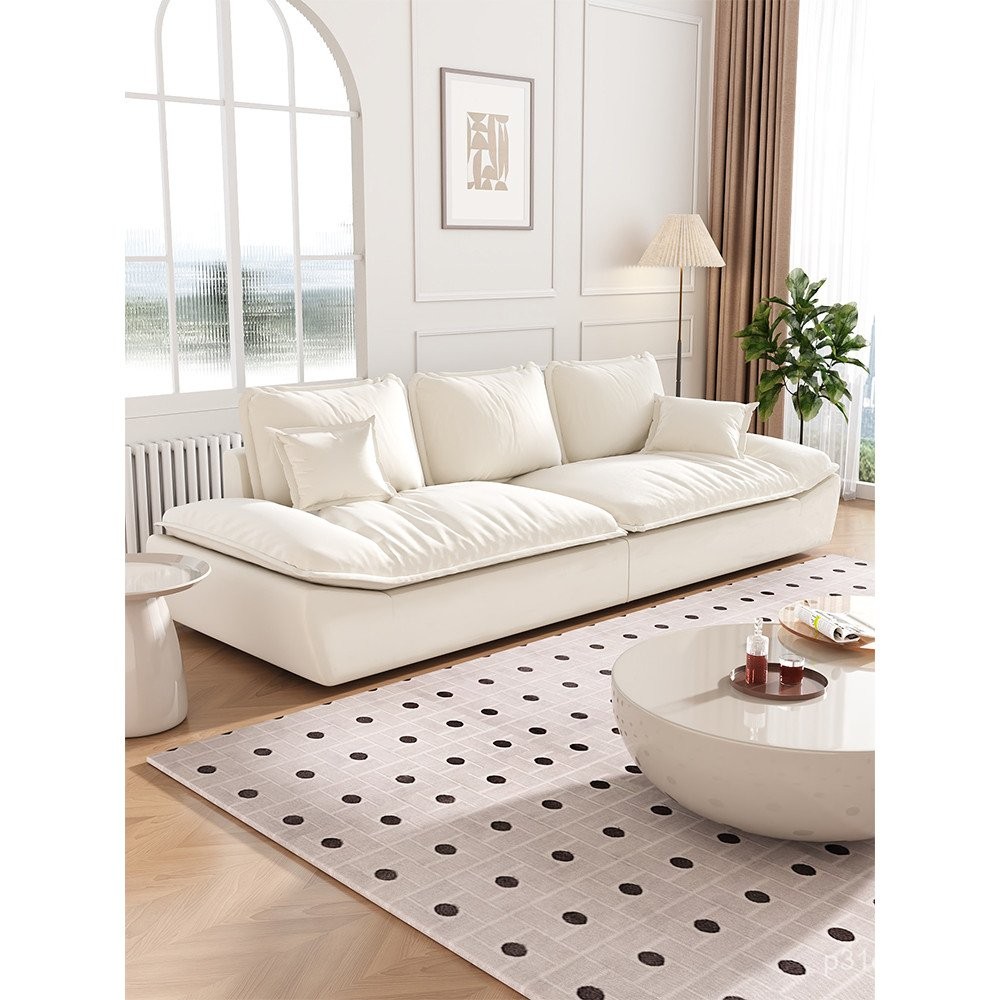 Sofa Perahu Layar Gaya Krim Itali Pangsapuri Kecil Ruang Tamu Sofa ...