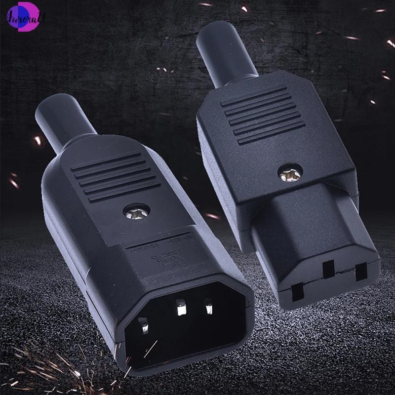 Aurora11 16A 250V Black IEC Straight Cable Plug Connector C13 C14 ...