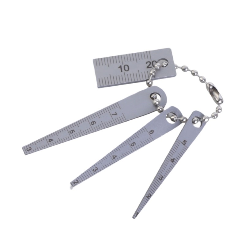DOU 4Pieces Steel Tapered Gauge Set Welding Tapered Feeler Gauge Rulers ...