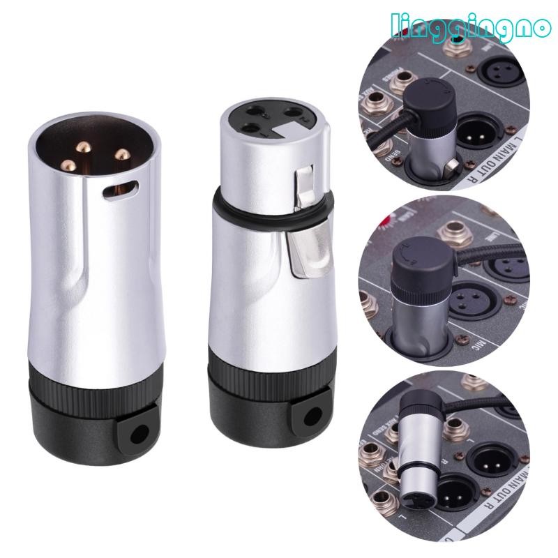 RR 2Piece 3Pin Mic Auditory Connectors Professional Male And Female ...