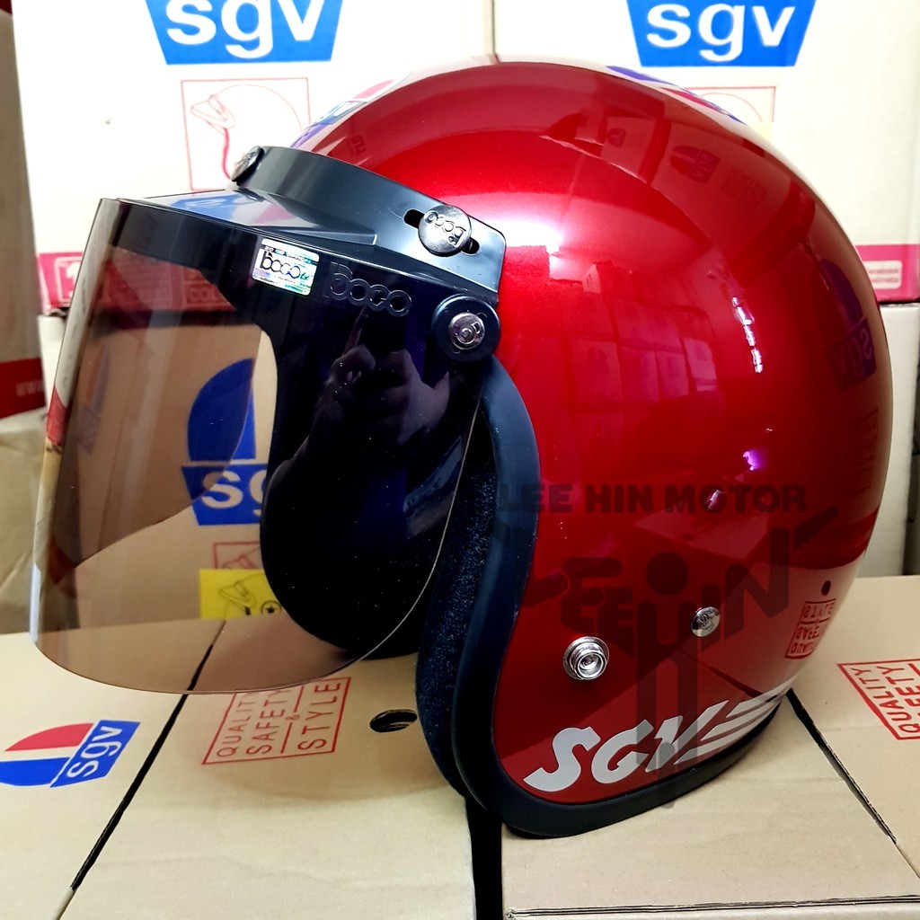 ** XL size Saiz Besar ** Original SGV 62 XL Motorcycle Helmet Topi with ...