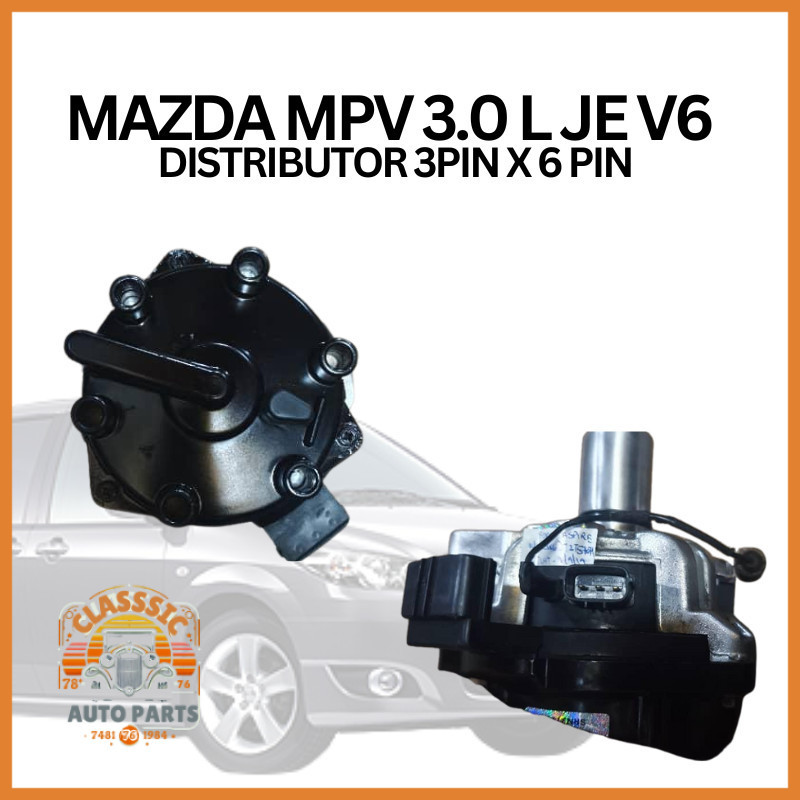 MAZDA MPV 3.0 L JE V6 DISTRIBUTOR 3 PIN X 6 PIN NEW BARU HIGH QUALITY ...