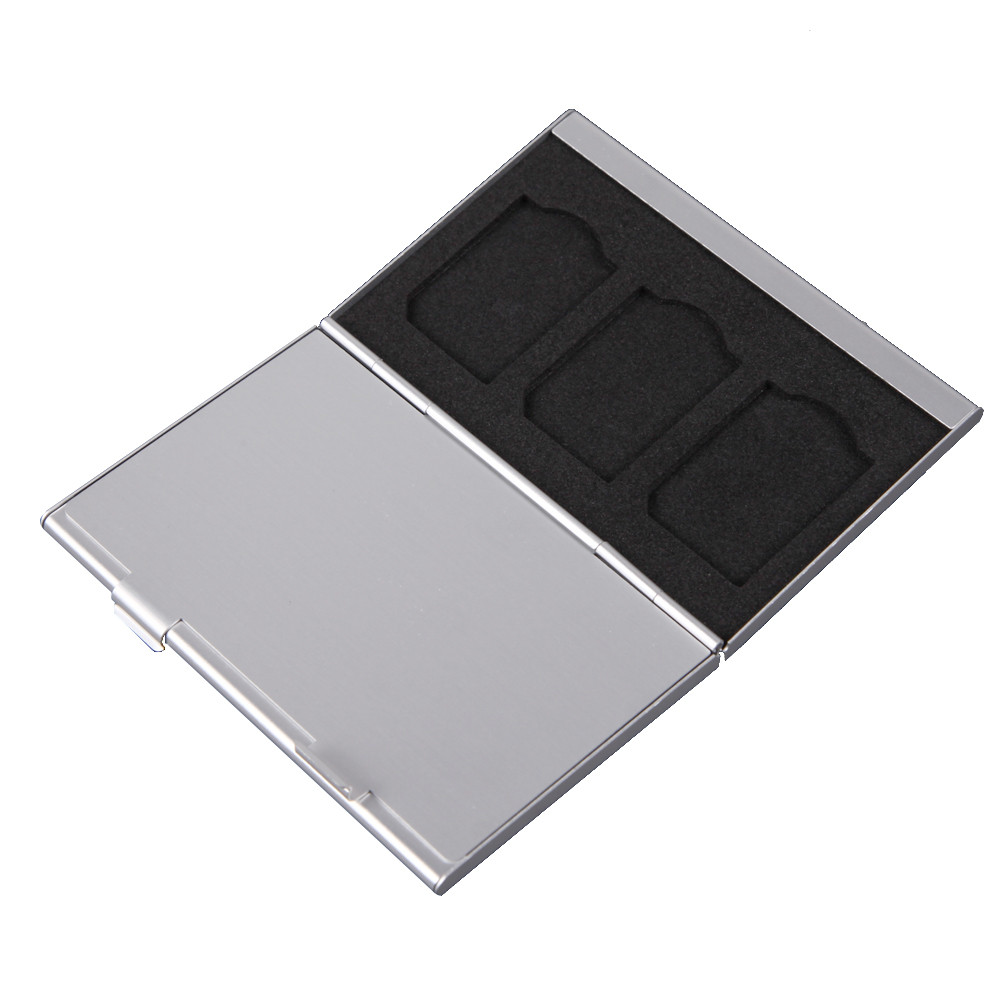 Portable Memory Card Holder Protector Aluminum Holder Case for SD/SDHC ...