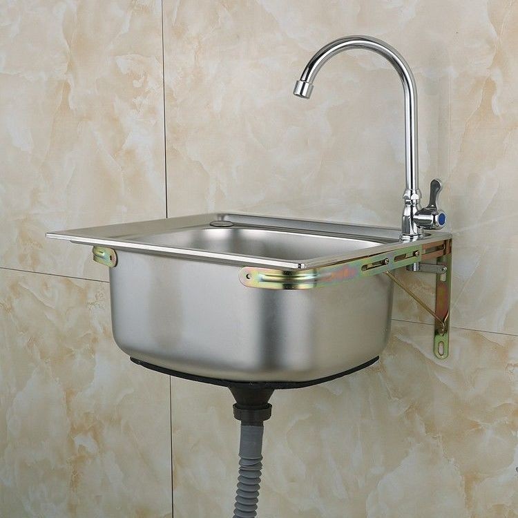 304 Stainless Steel Sink Small Single Sink Kitchen Vegetable Washing ...