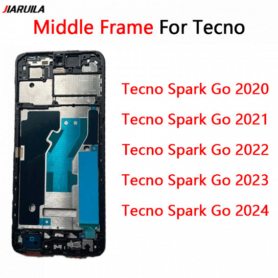 For Tecno Spark Go 2020 2022 2023 2024 LCD Front Housing Chassis Plate LCD Display Bezel ...
