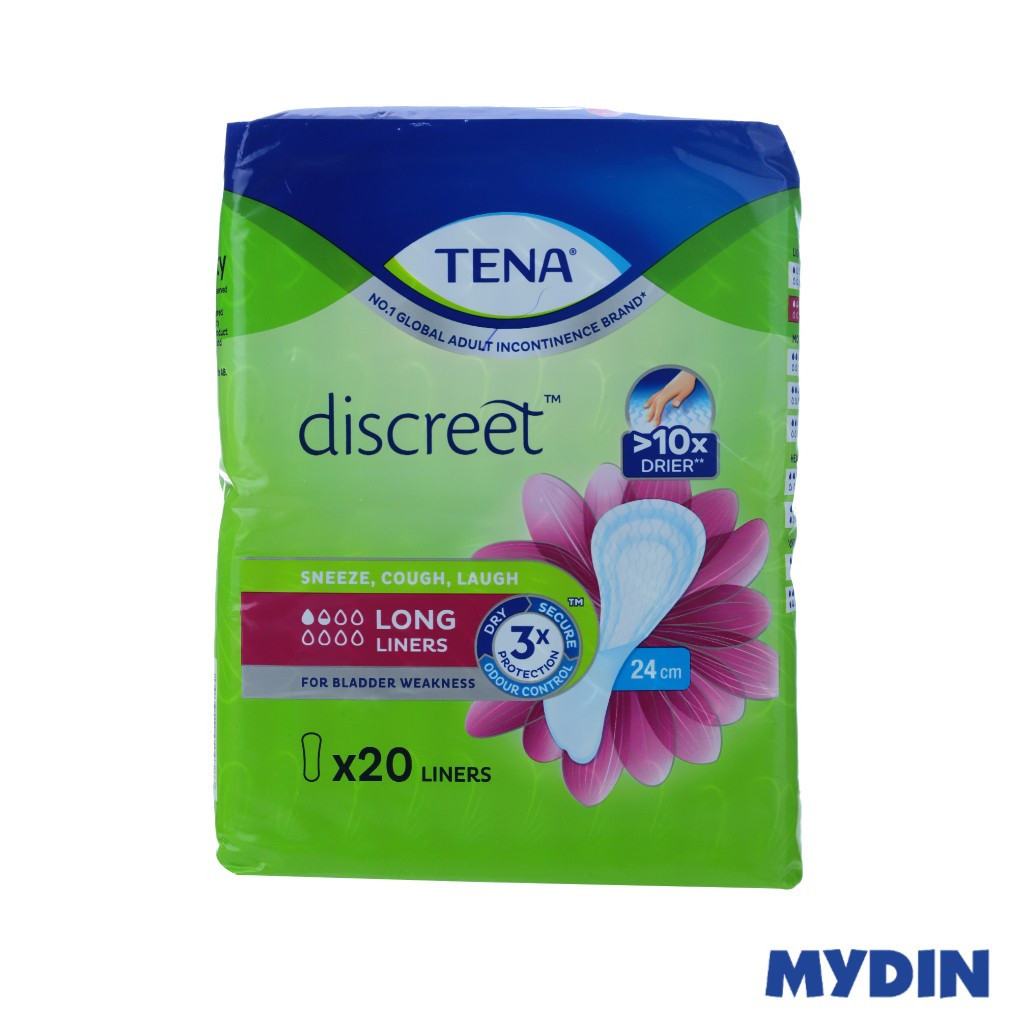 Tena Discreet Long Liners 24cm (20's) | Shopee Malaysia