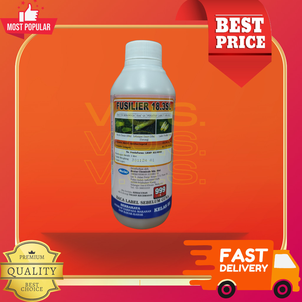 HEXTAR Fusilier 18.3SL Imidacloprid 18.3 Insecticide Racun Serangga Kutu Trip Cili Kutu Daun ...