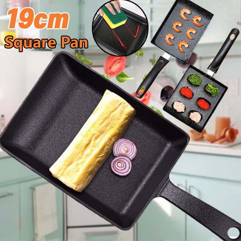 Non-stick Japanese Square Pan Tamagoyaki Periuk Mini Pan Egg Burning ...